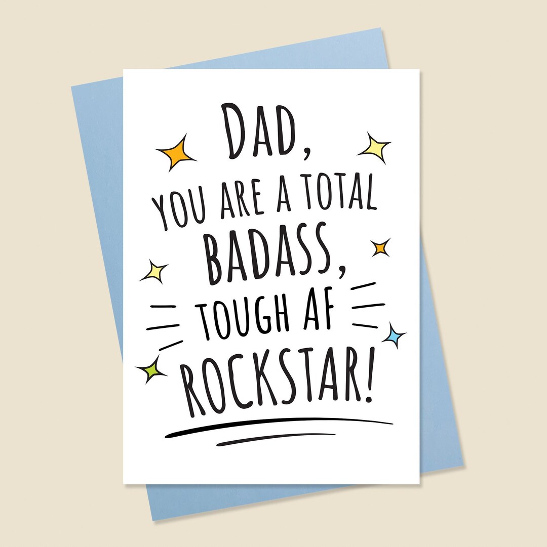 Father's Day Card, Awesome Father's Day Card, Rockstar Dad's Day Card ...