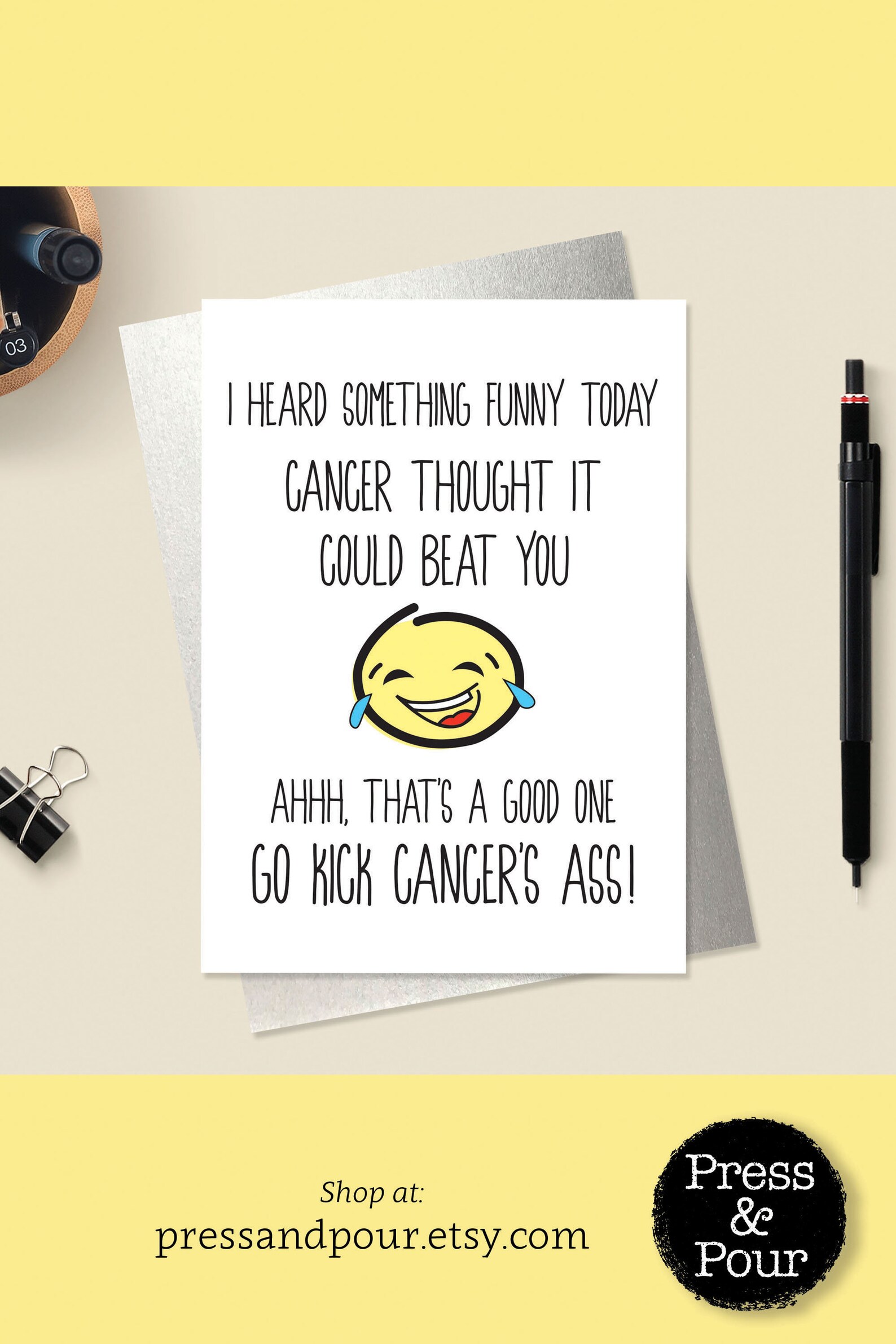 Funny Cancer Card Cancer Encouragement Card Funny Get Well | Etsy