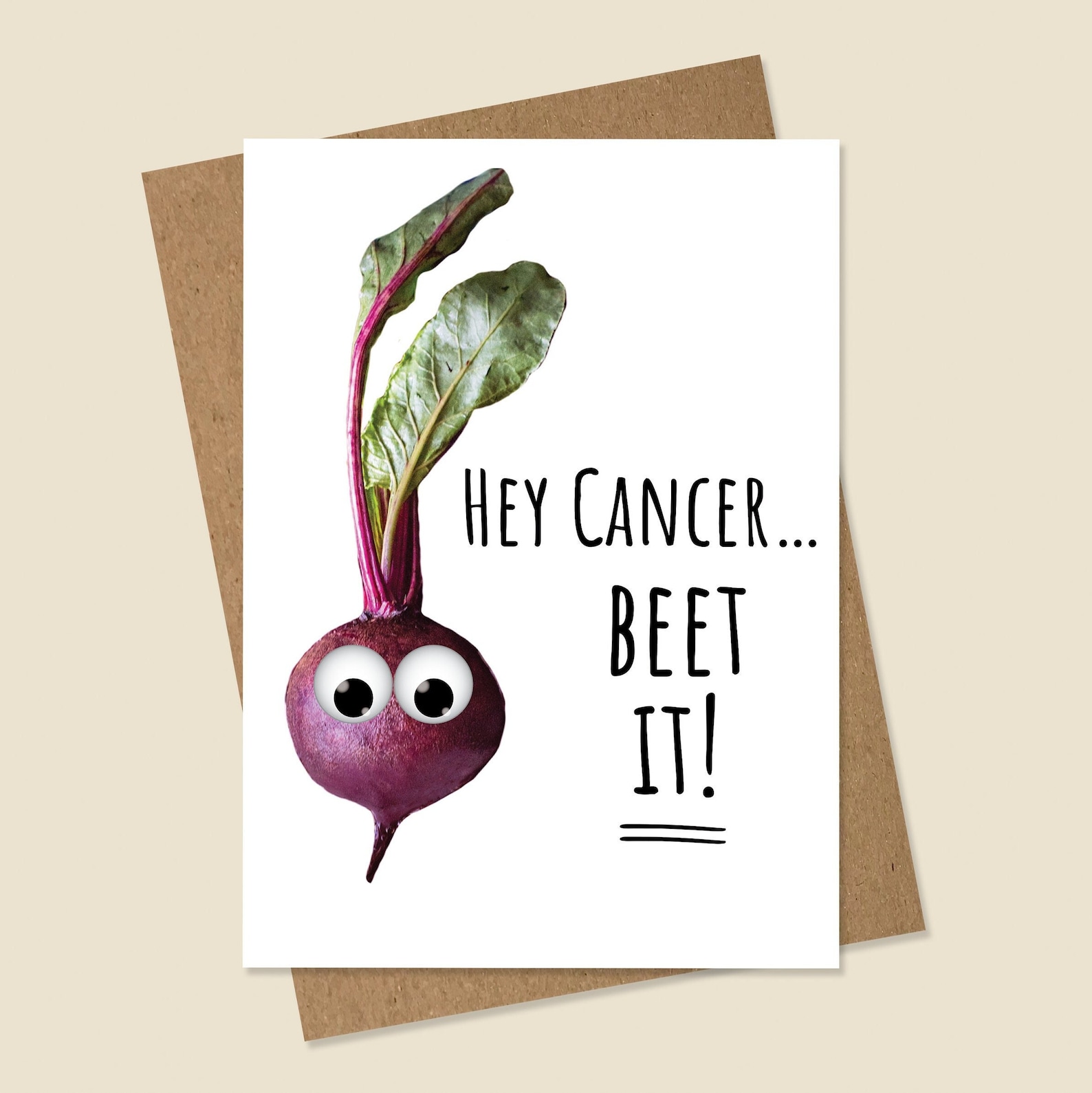 Pun Cancer Card, Funny Cancer Card, Beat Cancer Card, Cancer Sucks Card ...