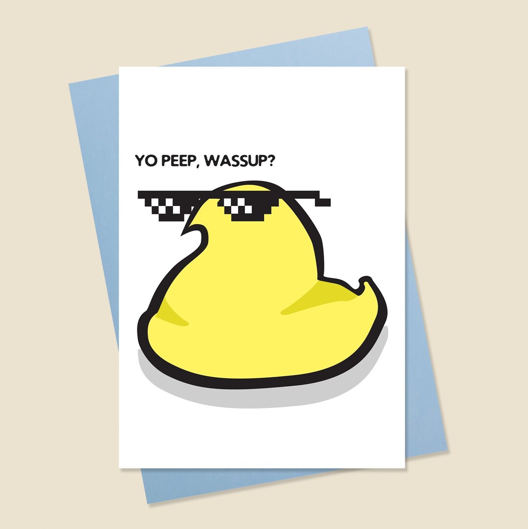 Funny Easter Card, Easter Card, Funny Holiday Card, Peep Card, Funny ...