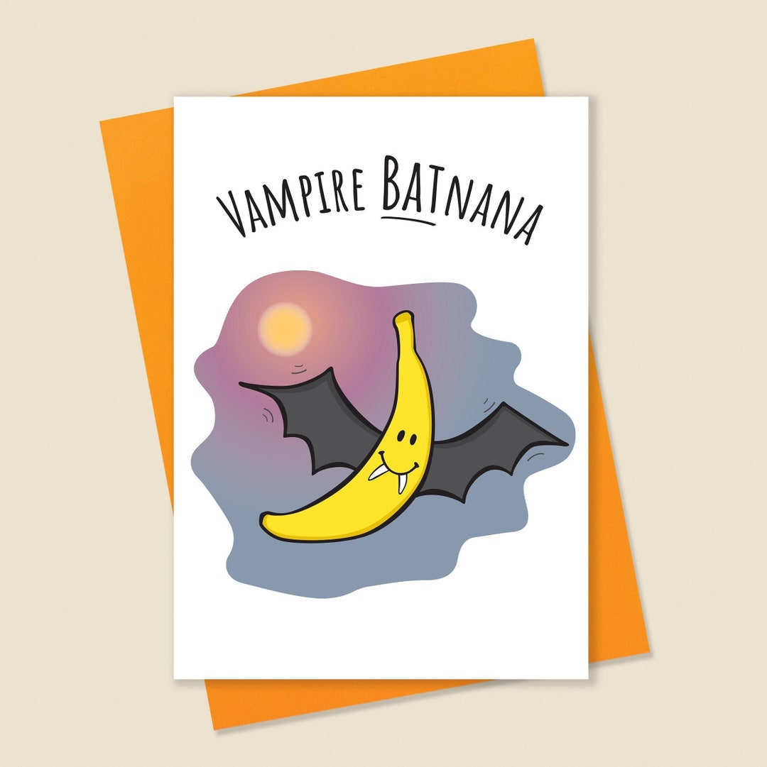 Funny Halloween Card, Halloween Card, Silly Halloween Card, Vampire ...