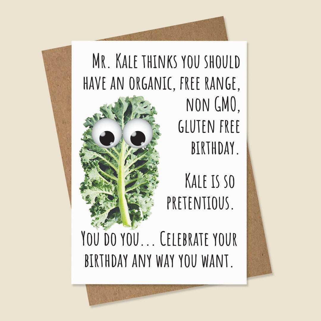 Veggie Birthday Card, Funny Birthday Card - Etsy