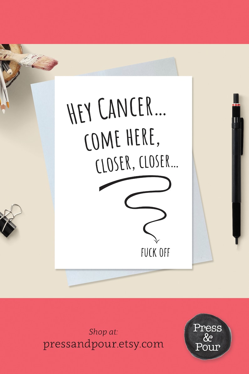 Funny Cancer Card Cancer Encouragement Card Funny Get Well | Etsy