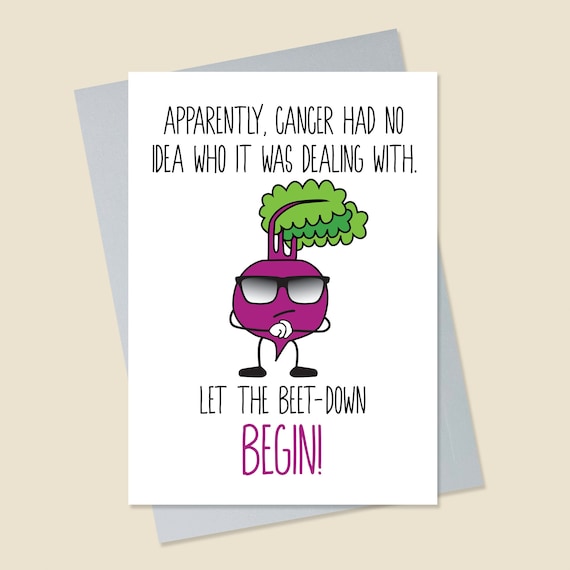 Funny Cancer Card Cancer Encouragement Card Funny Get Well | Etsy