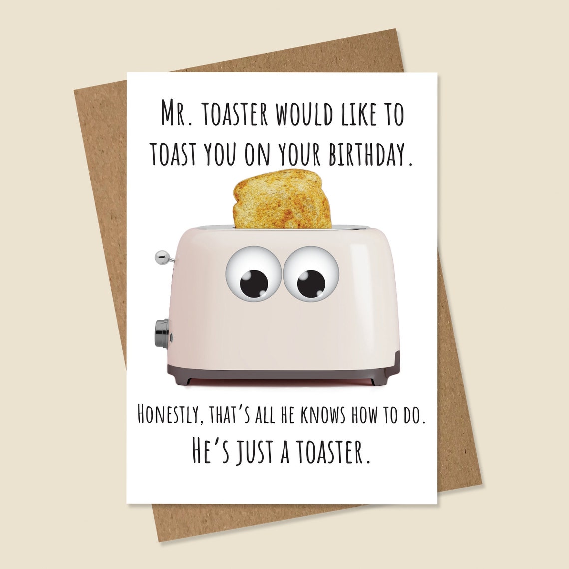 Toaster Birthday Card Funny Toaster Card - Etsy