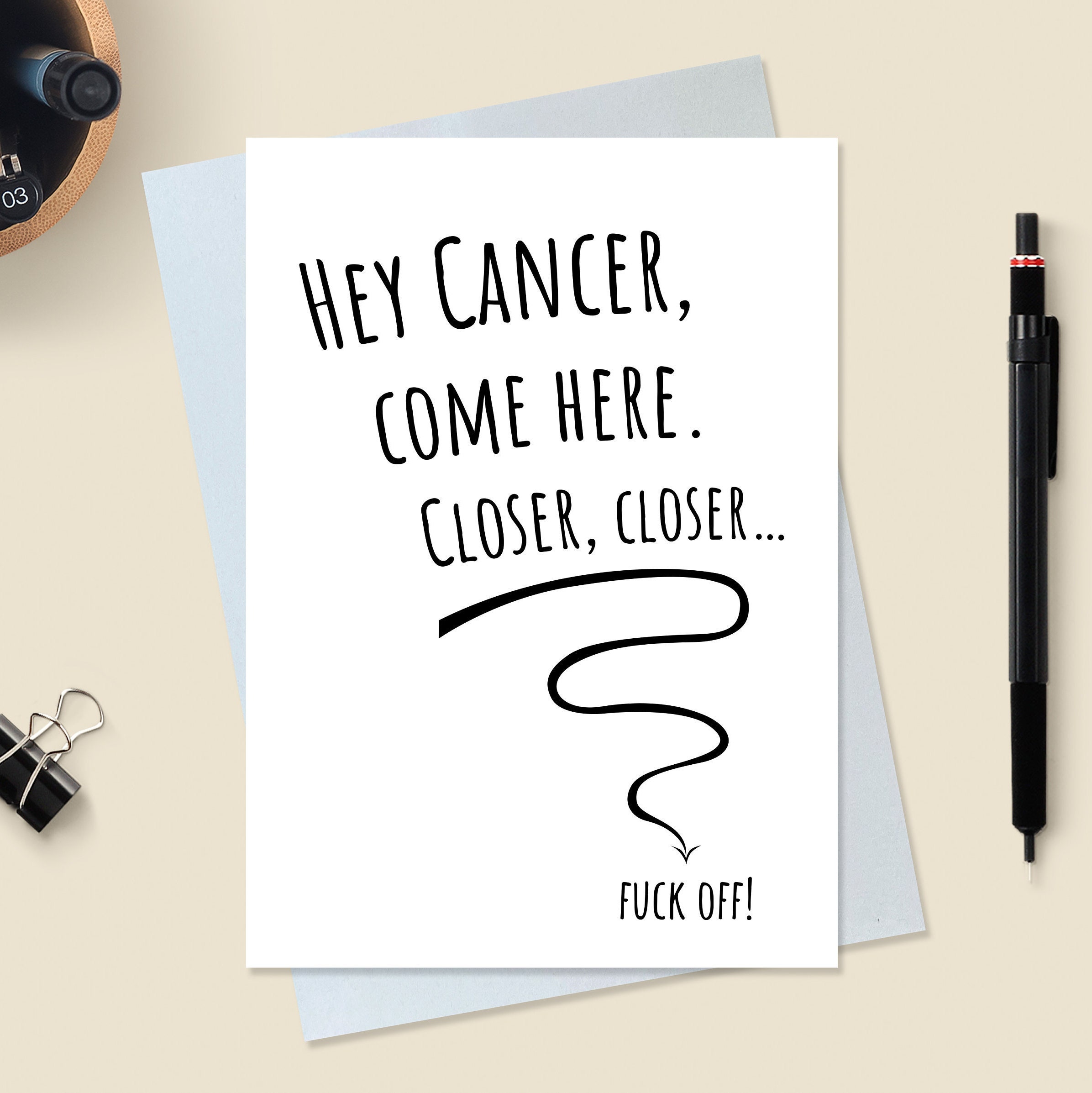 Funny Cancer Card Cancer Encouragement Card Funny Get Well | Etsy