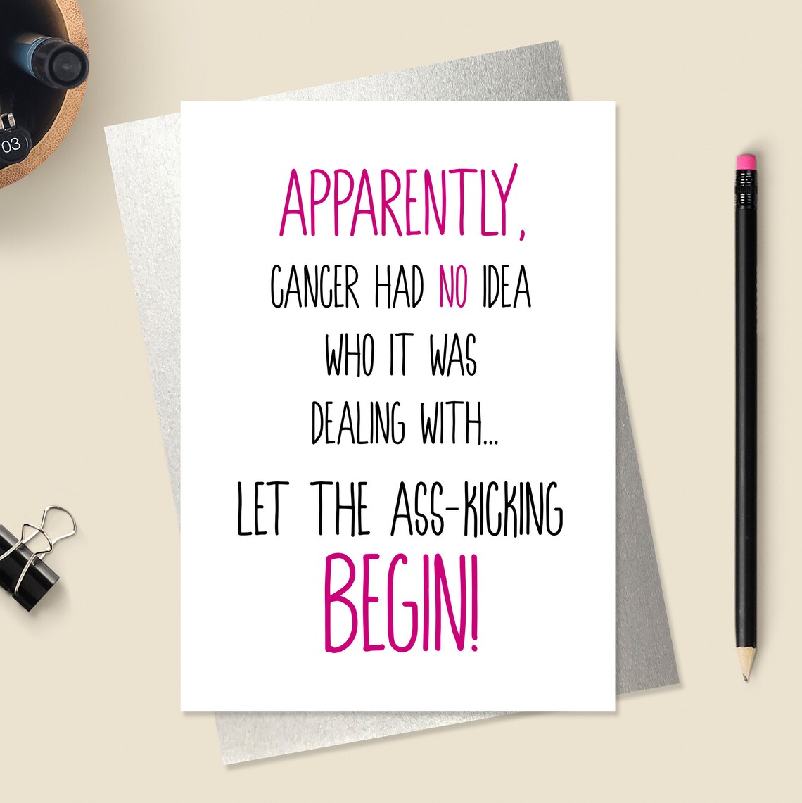 Funny Cancer Card Cancer Encouragement Card | Etsy