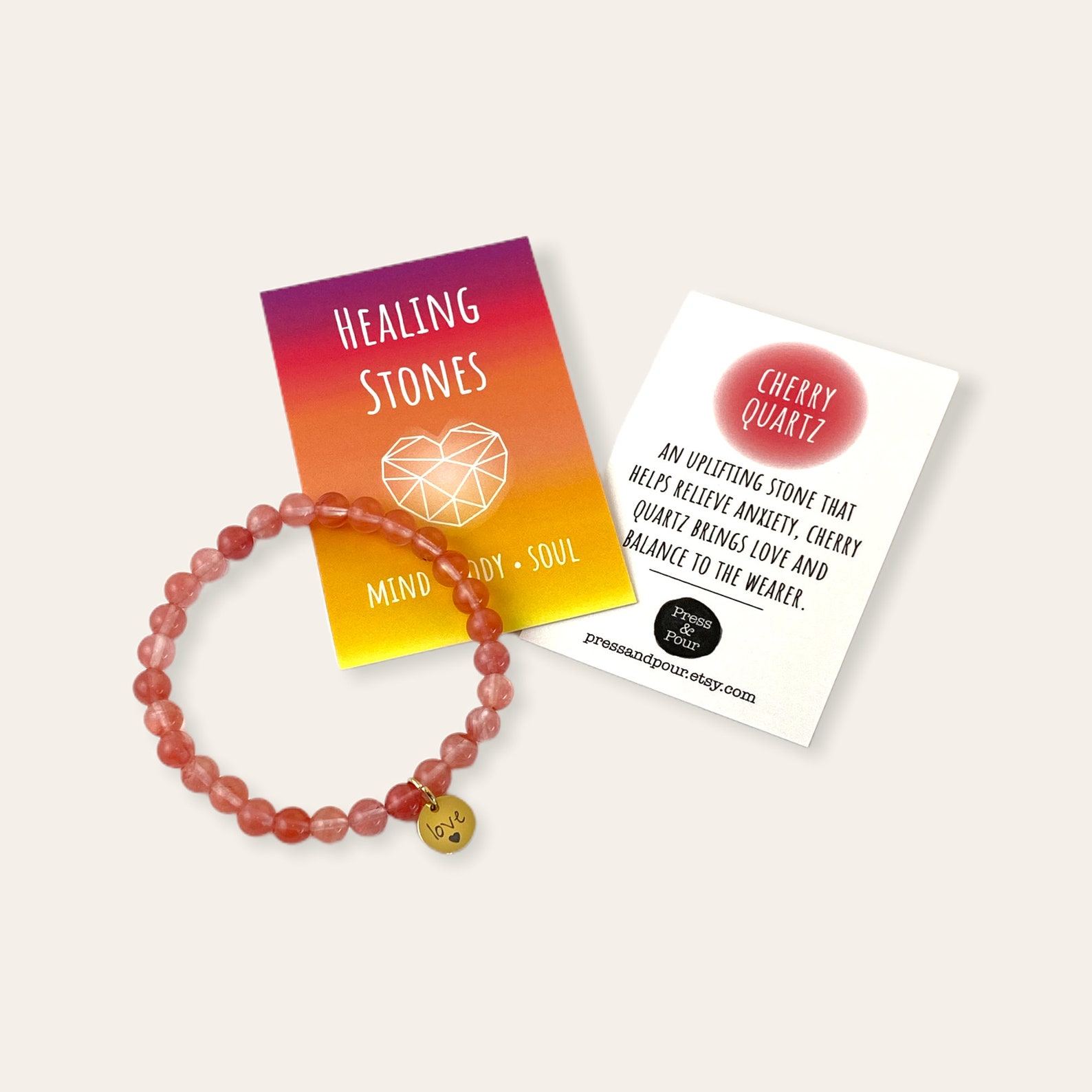 Cancer Patient Gift Set, Healing Bracelet and Cancer Card Gift, Cancer ...