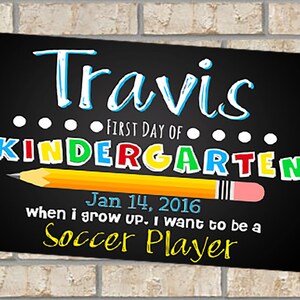 First Day of School Chalkboard Print Poster for 1st, 2nd, 3rd Grade ...