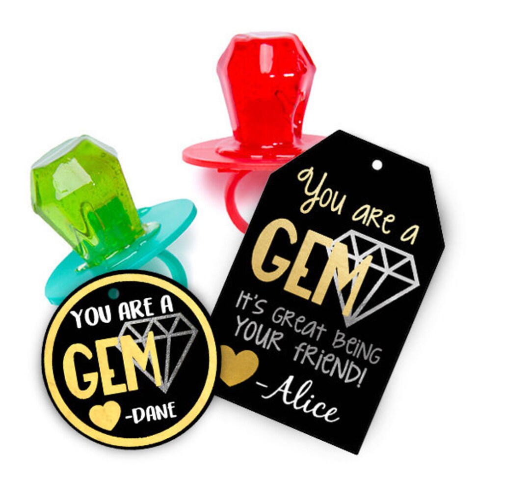 You Are a Gem Valentines to Attach to Ring Pops or Ring Pop Gummies ...