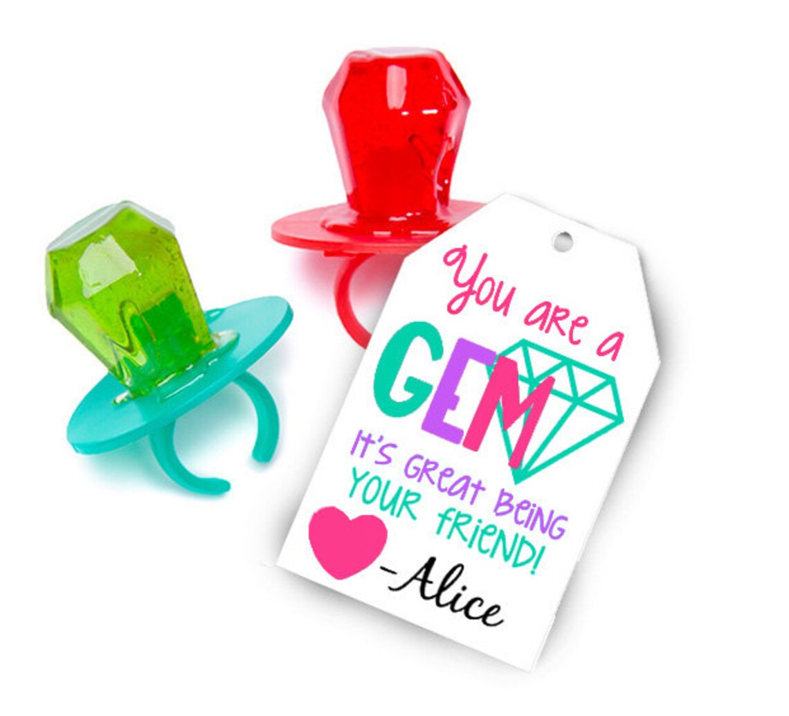 You Are a Gem Valentines to Attach to Ring Pops or Ring Pop - Etsy