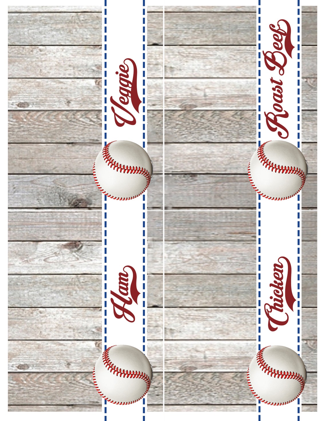 Baseball Themed Food Tent Labels or Name Tags for Boy's - Etsy