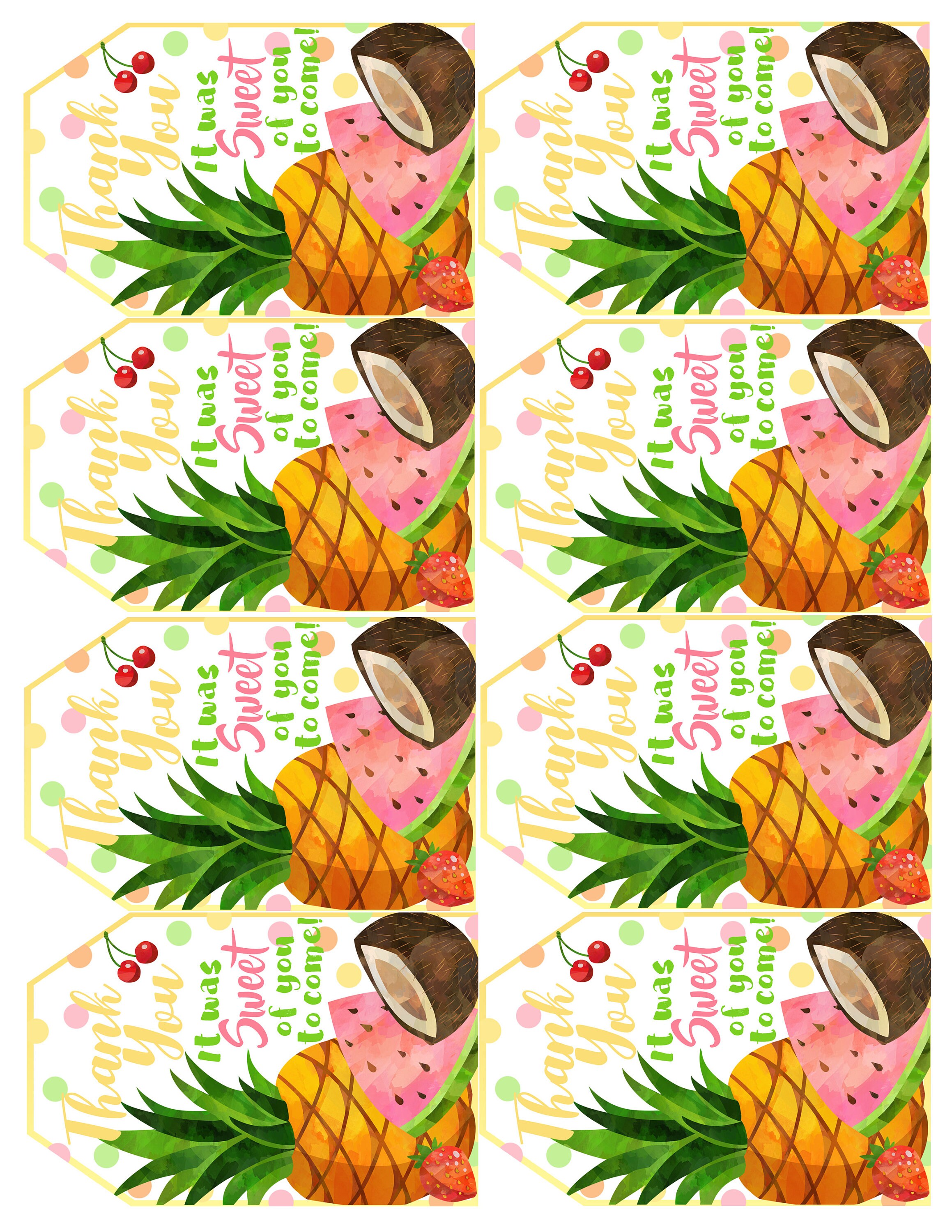 Tutti Fruity Birthday Invitation Theme Printable Birthday - Etsy