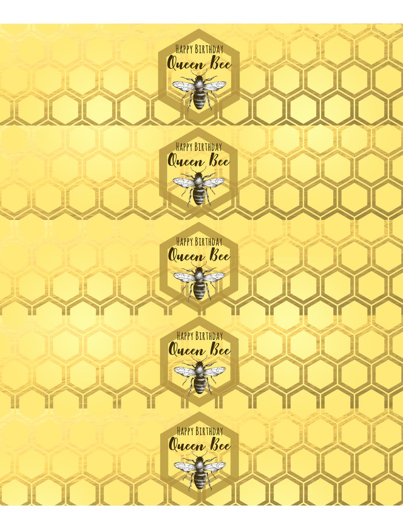 Queen Bee Birthday Invitation and Decorations for Printable - Etsy