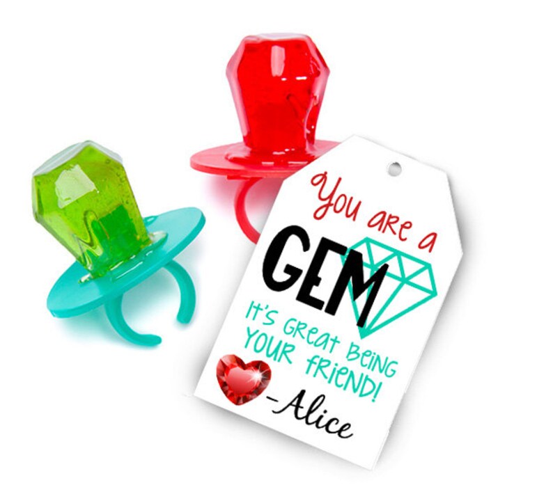 You Are a Gem Valentines to Attach to Ring Pops or Ring Pop - Etsy