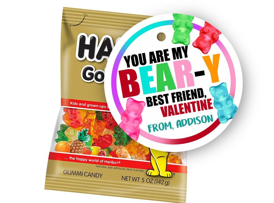 Gummy Bear Valentine You to Go With Cute Gummies for Kid's Valentine's ...