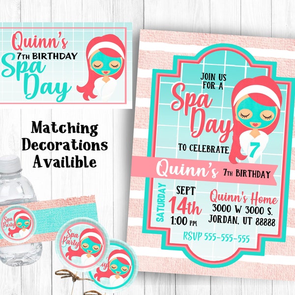 Spa Day Invitation - Etsy