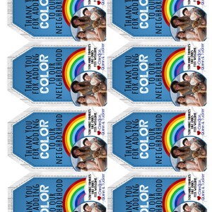 Pride Party Favor or Thank You Tag Card for Neighbors With Pride Flags ...