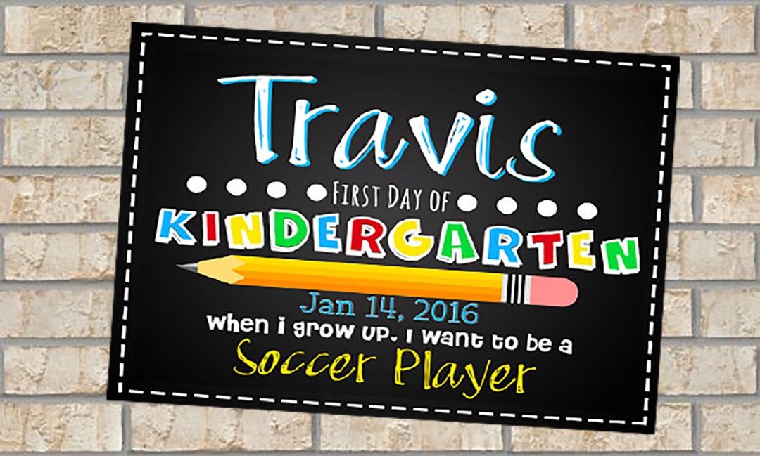 First Day of School Chalkboard Print Poster for 1st, 2nd, 3rd Grade ...