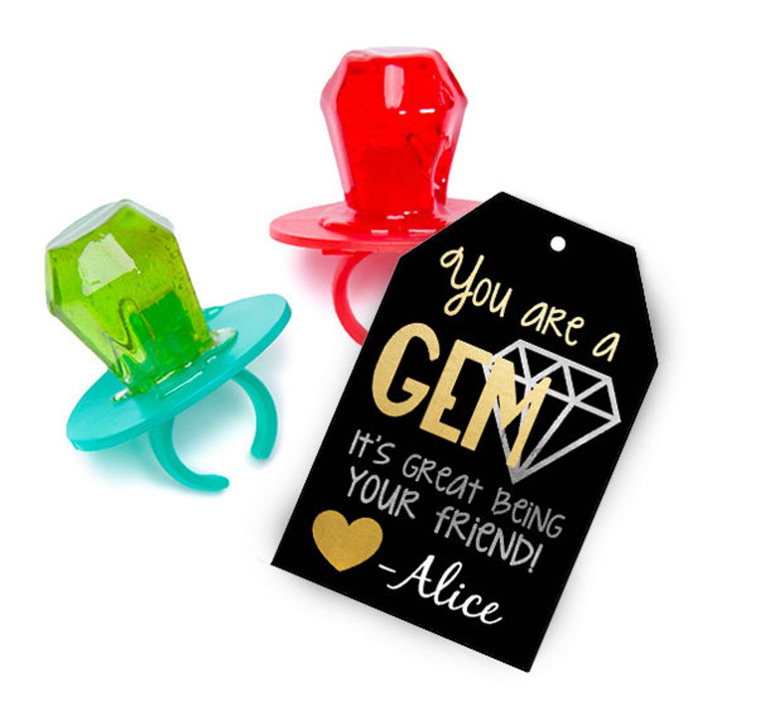 You Are a Gem Valentines to Attach to Ring Pops or Ring Pop | Etsy