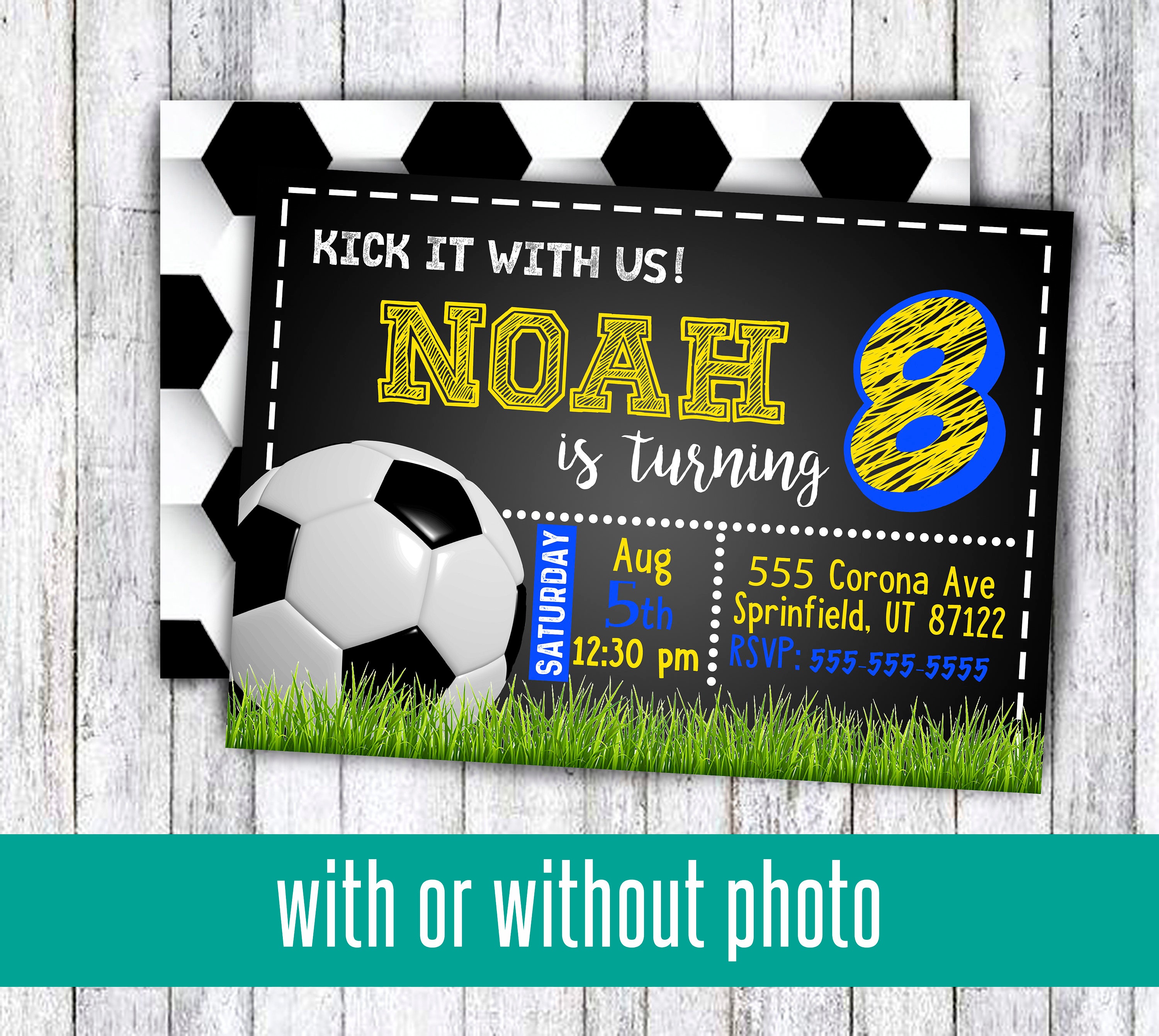 Invitaciones de fiesta de cumpleaños de Futbol para niño o - Etsy México