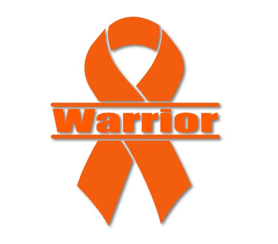 Orange Multiple Sclerosis Warrior Ribbon Die-cut Vinyl Decal - Etsy