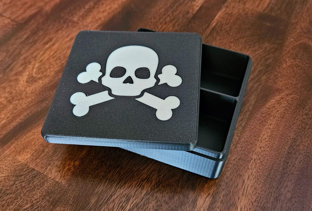 Skull Pill Box: 4-compartment Jewelry Container - Etsy