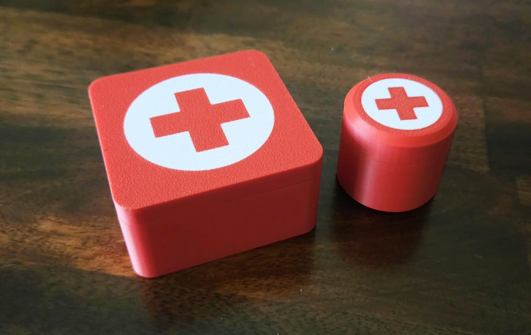 Red Cross Pill Box: Four Compartment Travel Container - Etsy