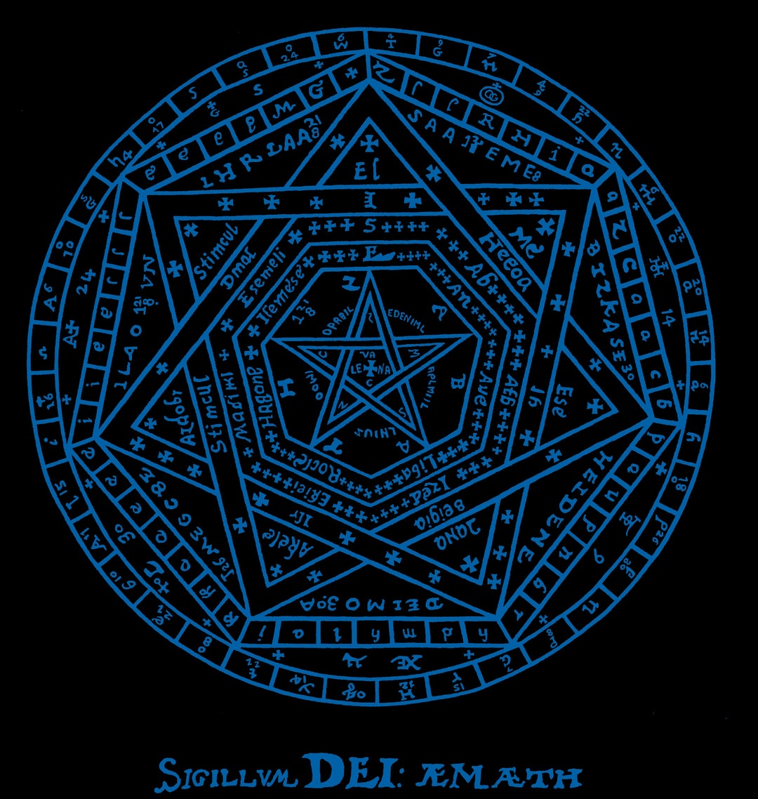 John Dee Sigillum Dei Aemeth T Shirt Black Etsy