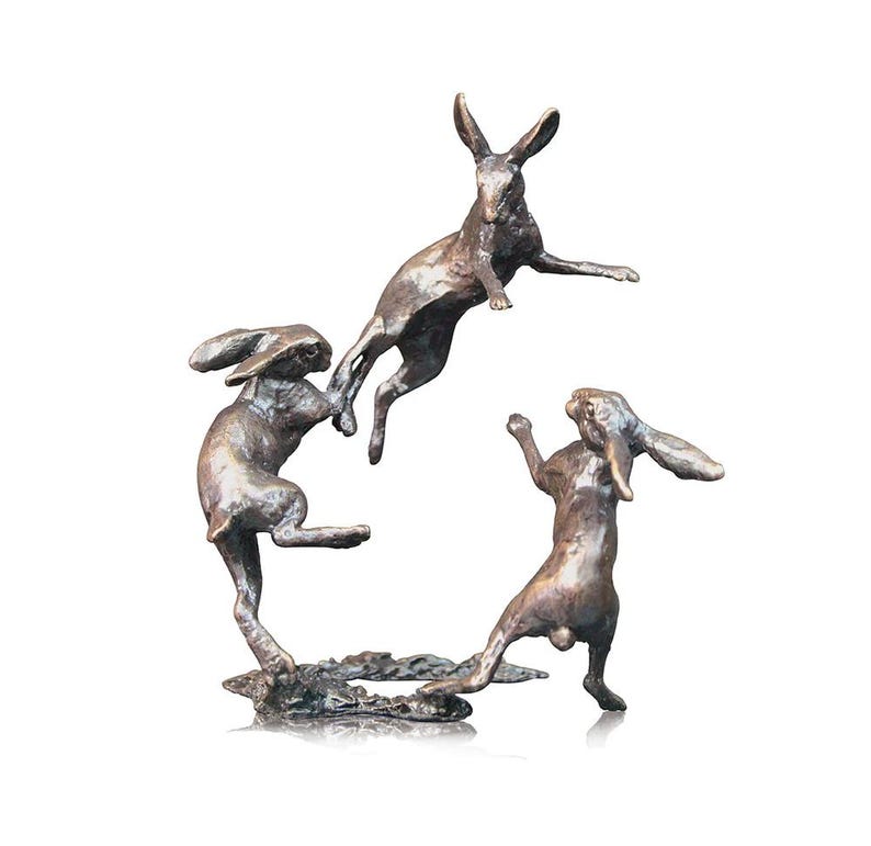 Hares (dancing) Bronze Sculpture - Etsy