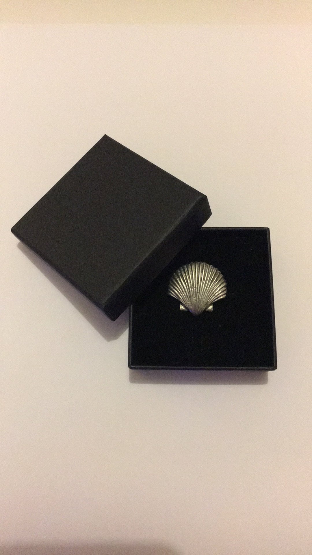 Scallop Shell Pin Badge & Gift Box | Etsy