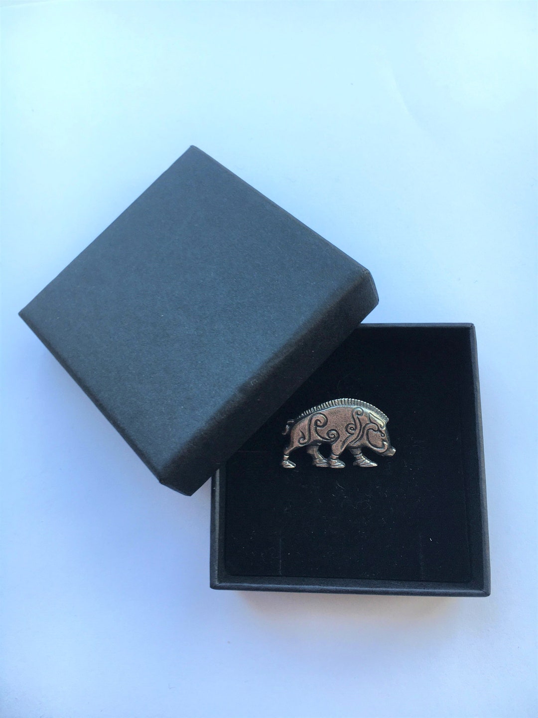 Boar Pin Badge & Gift Box - Etsy UK