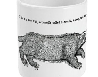 Badger Cuddle Illustration Mug - Etsy