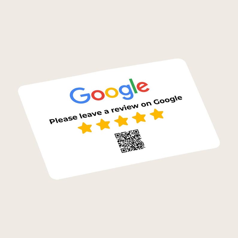 Google Review Stickers With QR Code / Google Business Review Stickers ...