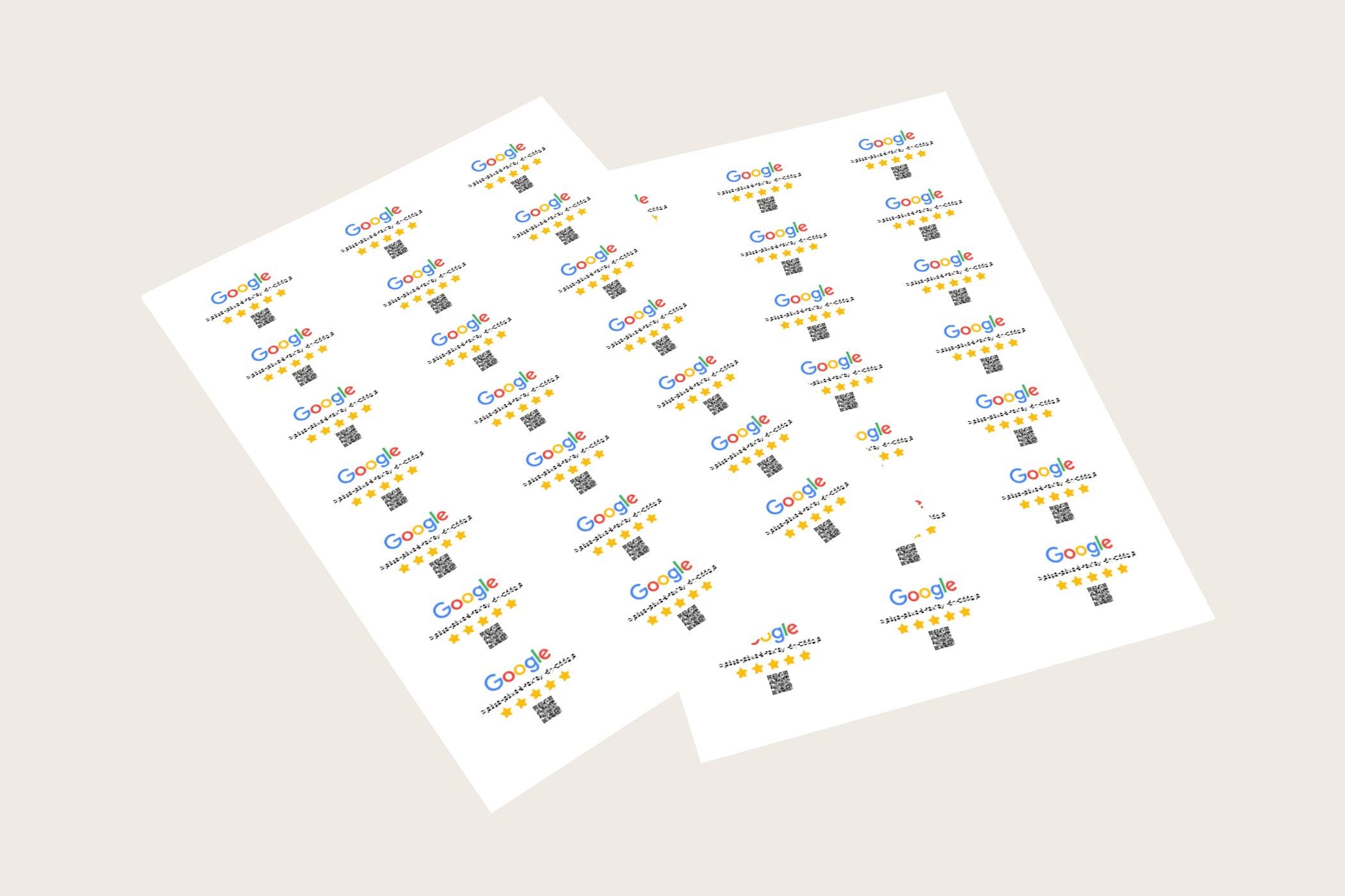 Google Review Stickers With QR Code / Google Business Review Stickers ...