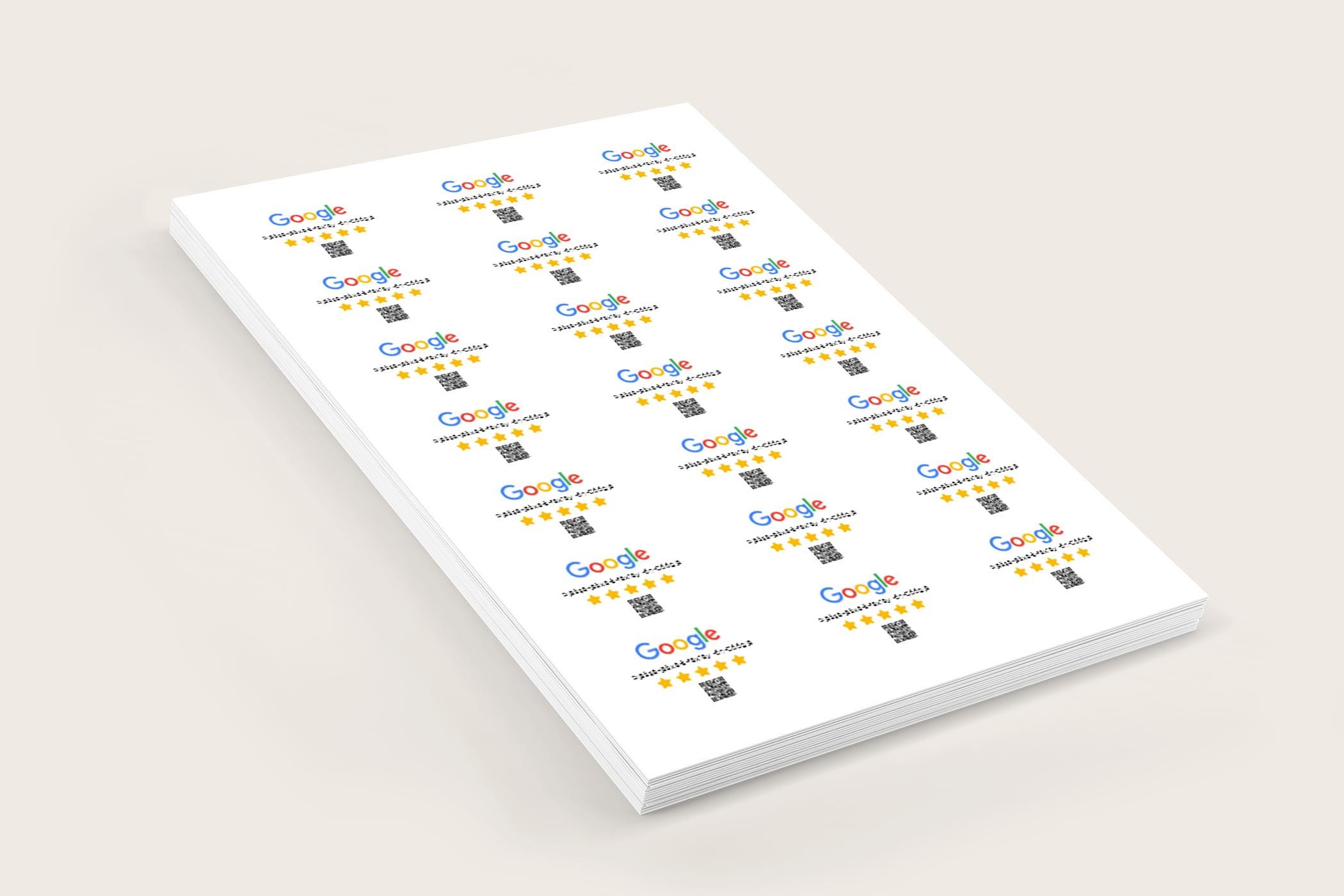 Google Review Stickers With QR Code / Google Business Review Stickers ...