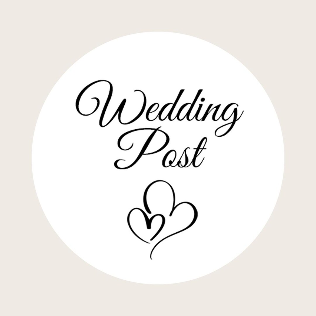 Round Wedding Envelope Seals / Post Seals / Mail Seals - Wedding Post ...
