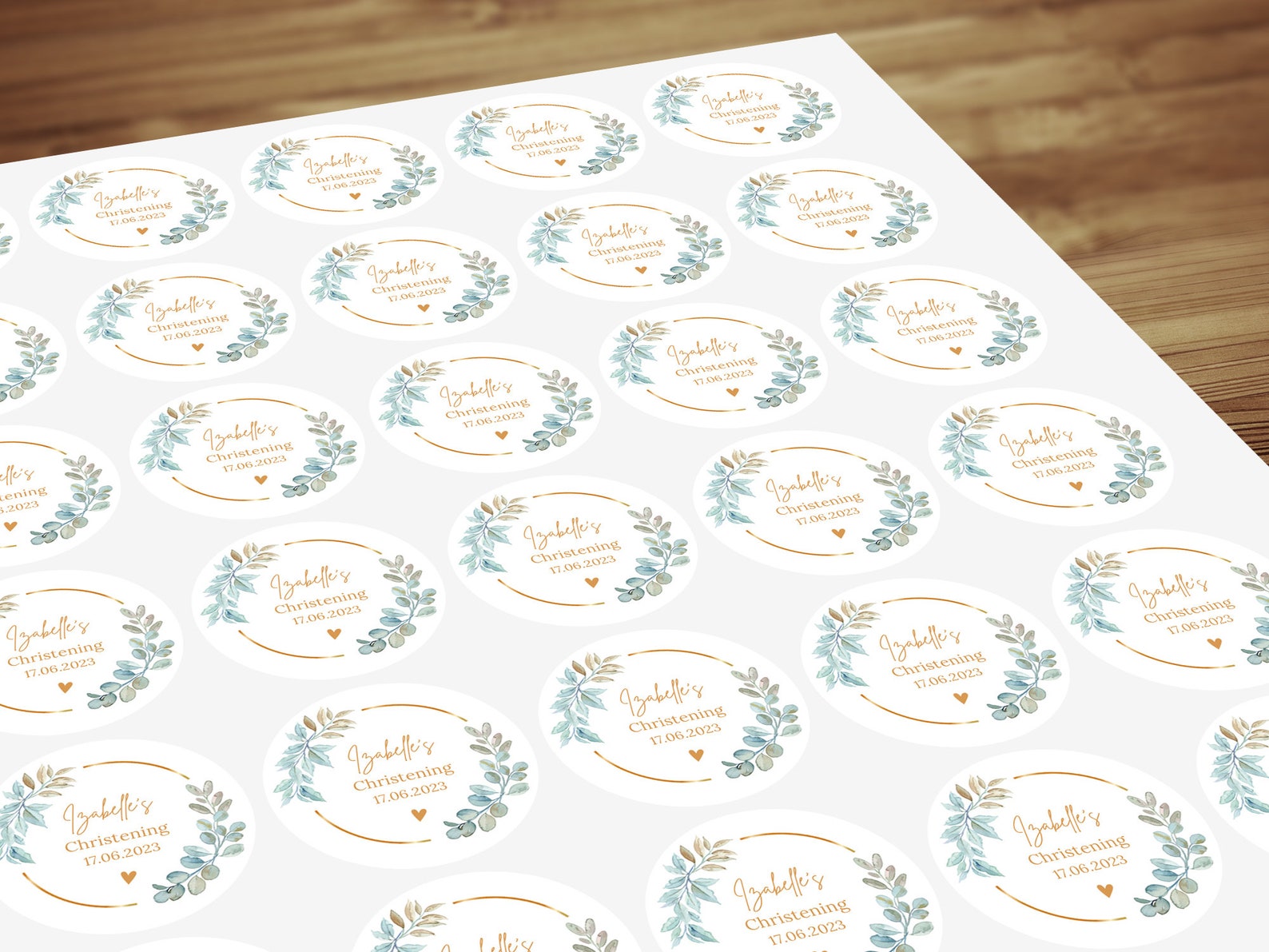 Personalised Round Christening / Baptism / Initation / Ceremonial ...