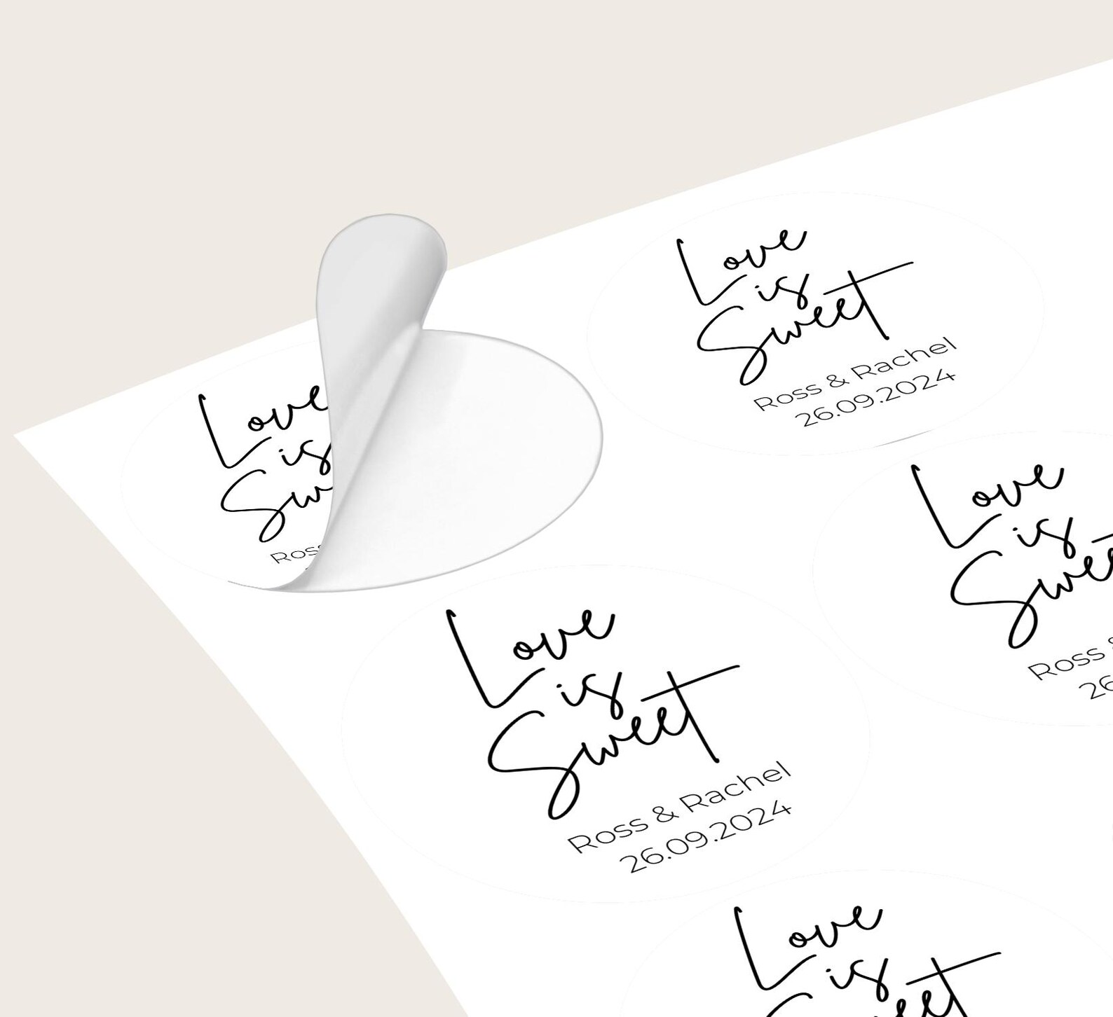 Personalised Round Wedding Envelope Seal Stickers / Wedding Favor ...