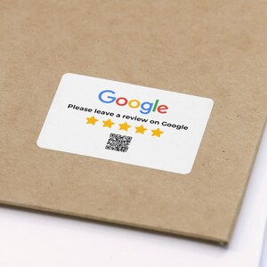 Google Review Stickers With QR Code / Google Business Review Stickers ...