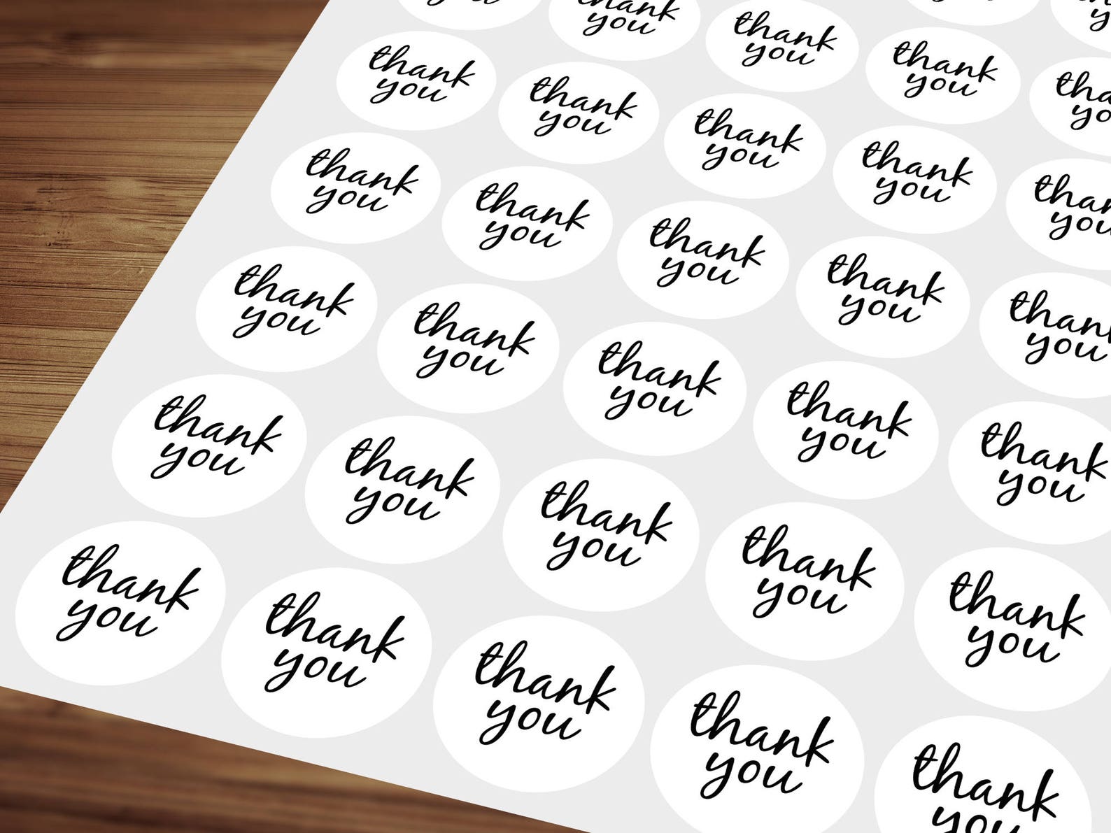 Round Generic Thank You Stickers Sheets Self Adhesive for - Etsy