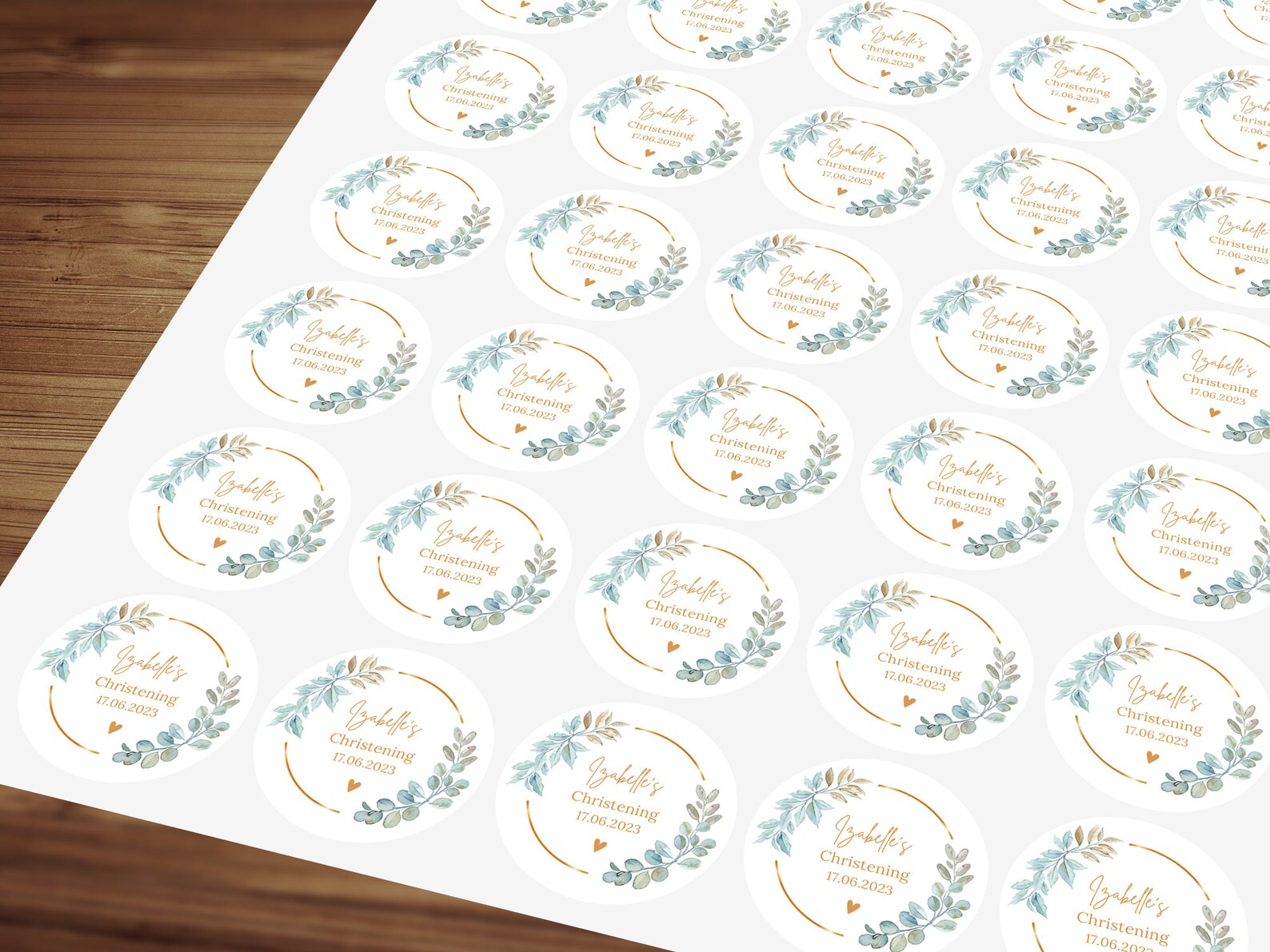 Personalised Round Christening / Baptism / Initation / Ceremonial ...