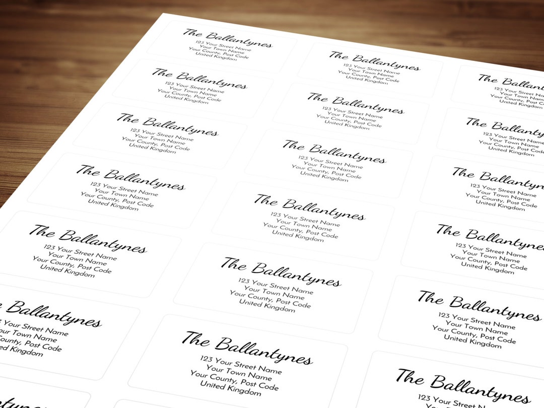 Personalized Custom Return Address Label Stickers for Mail / Postage ...