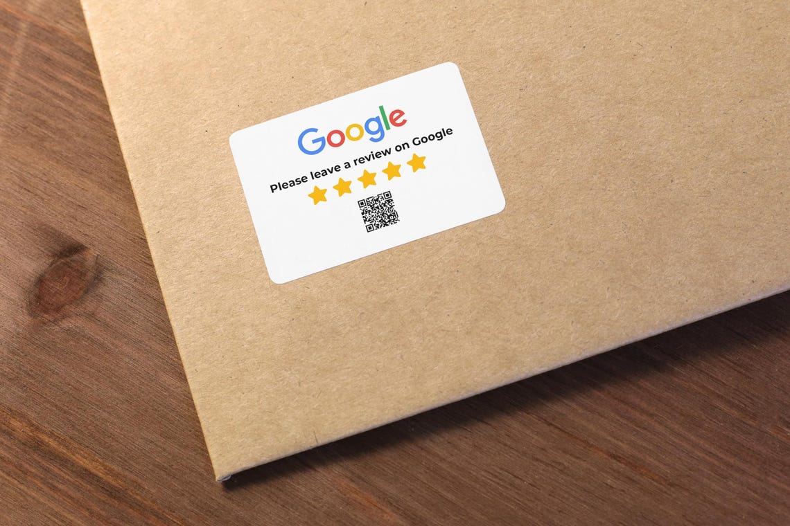 Google Review Stickers With QR Code / Google Business Review Stickers ...