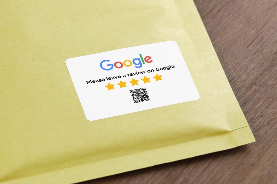 Google Review Stickers With QR Code / Google Business Review Stickers ...