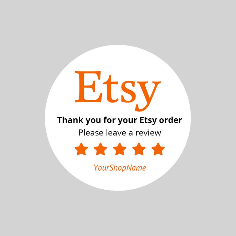 Etsy Review Labels - Etsy