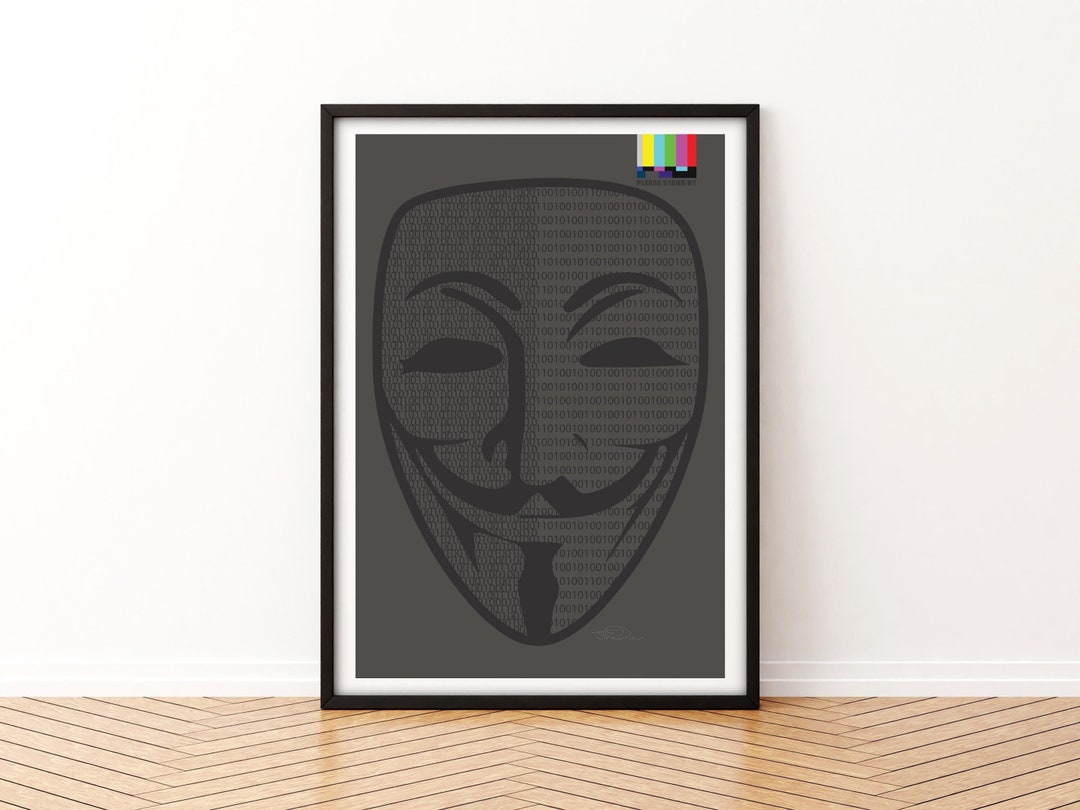 Anonymous Mask Poster: Graphic Resistance Wall Art (digital Download ...
