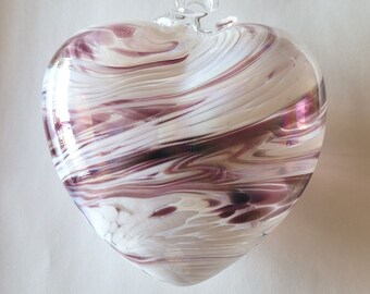 Glass Purple Heart - Etsy