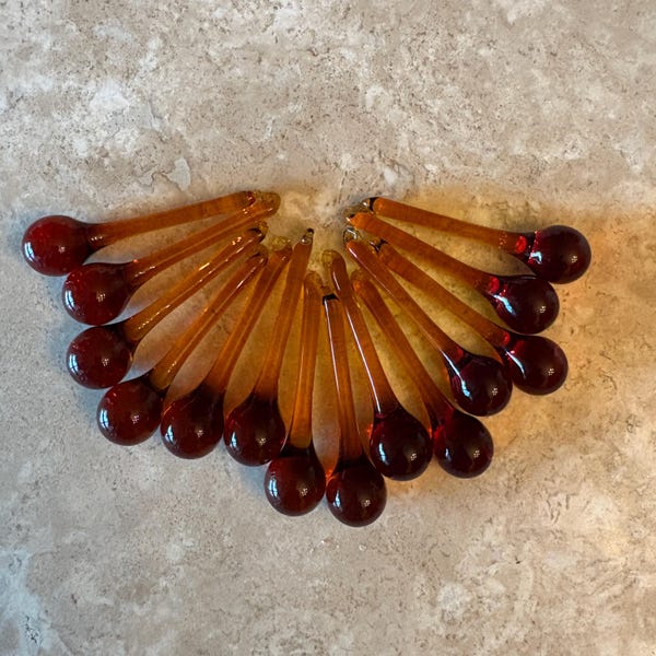 Amber Drop Pendant Light - Etsy