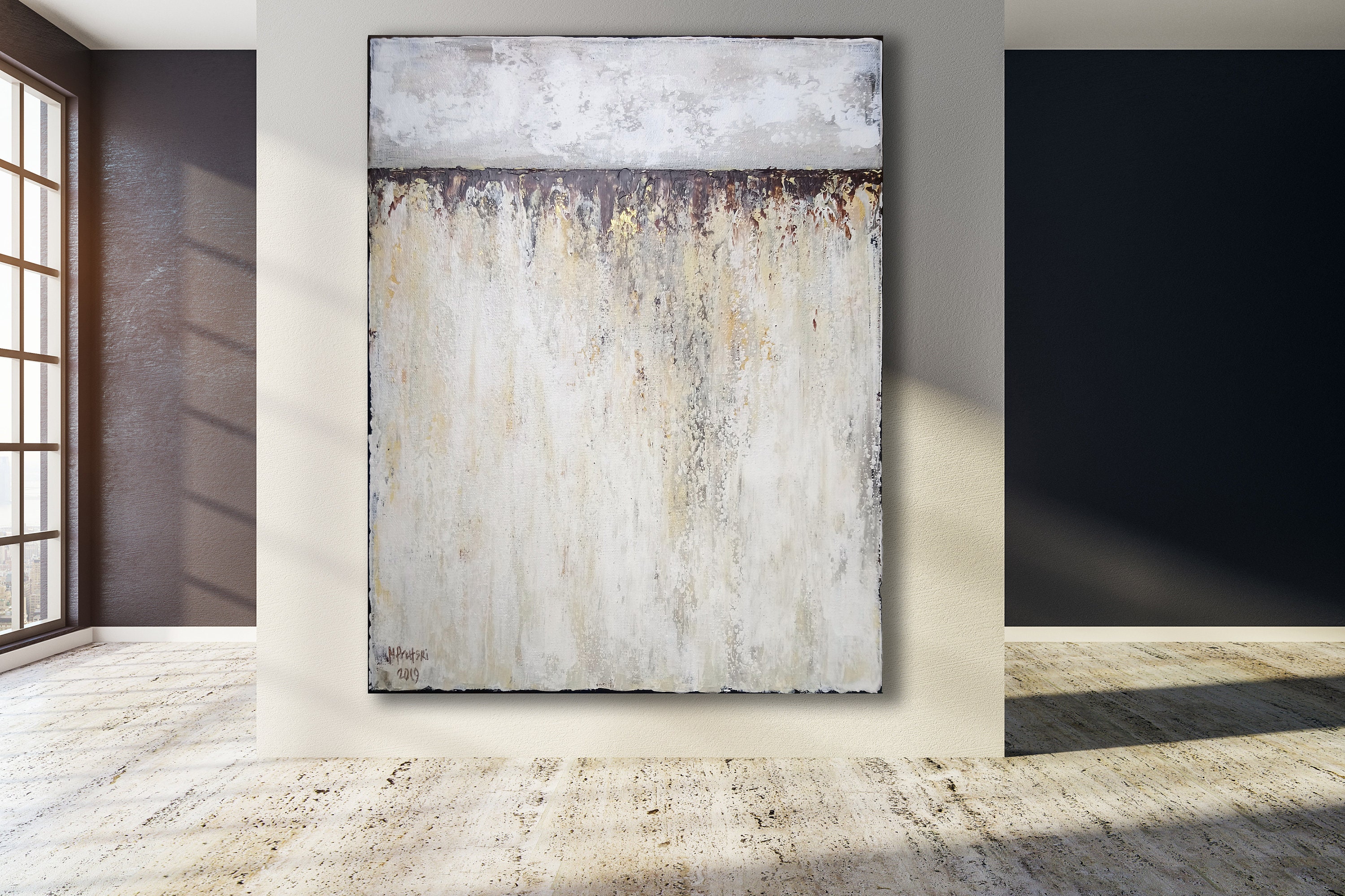 ORIGINAL ABSTRACT PAINTING Abstarct Seascape XLarge Canvas Art ... ORIGINAL ABSTRACT PAINTING Abstarct Seascape XLarge Canvas Art ...